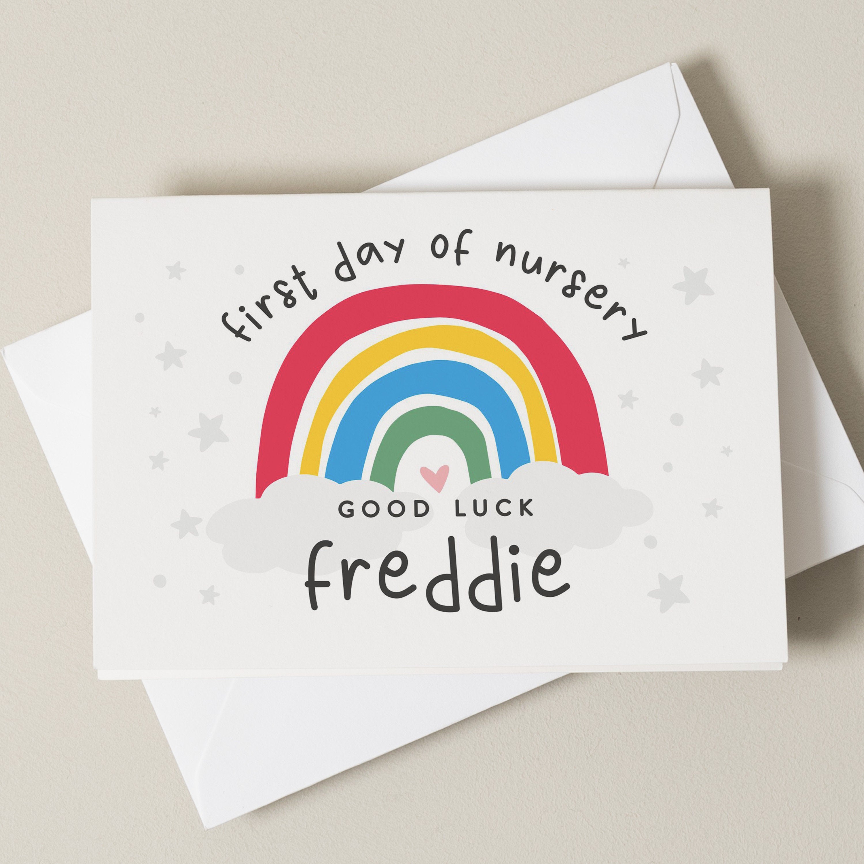 Personalised First Day at Nursery Card