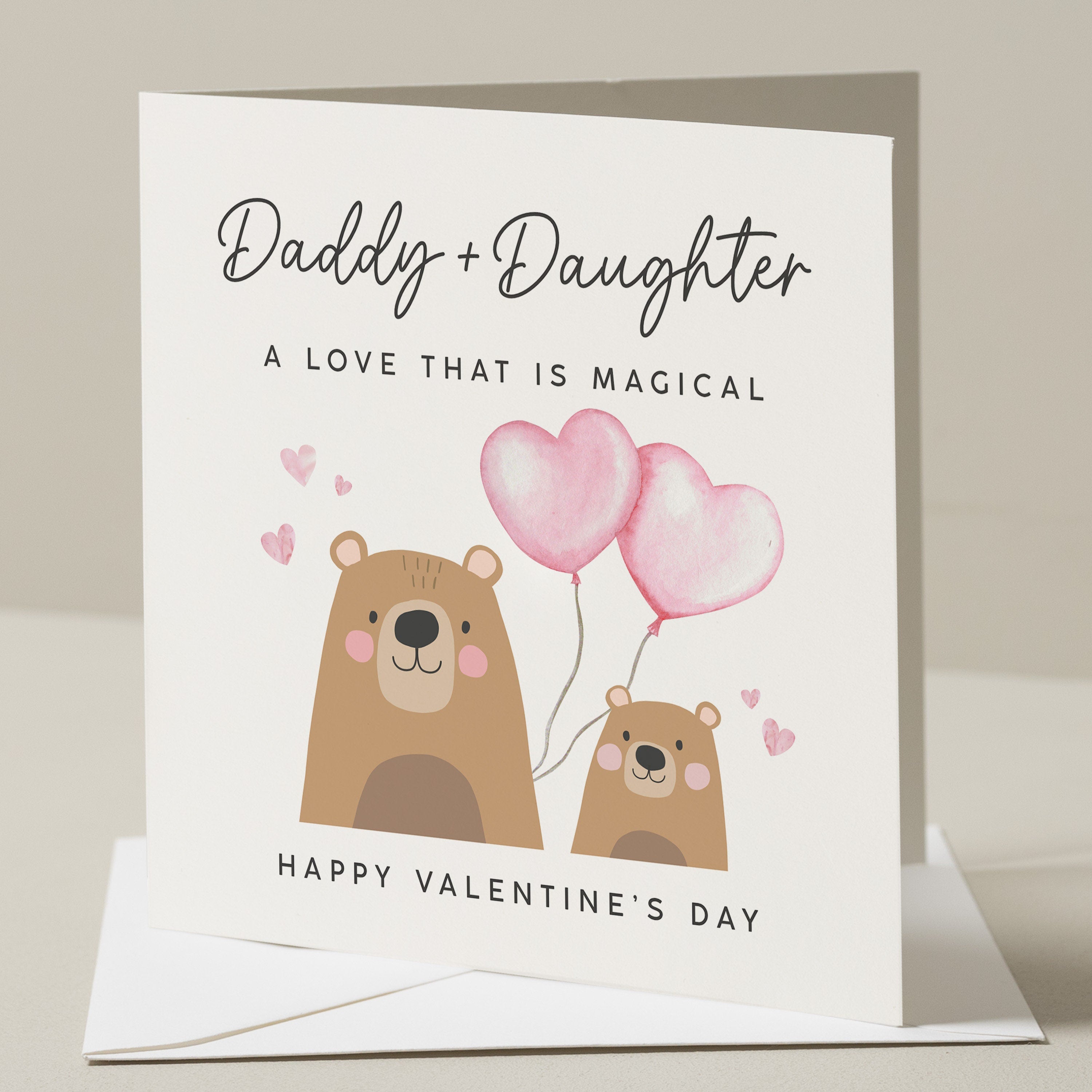 Daddy and Daughter Valentines Day Card