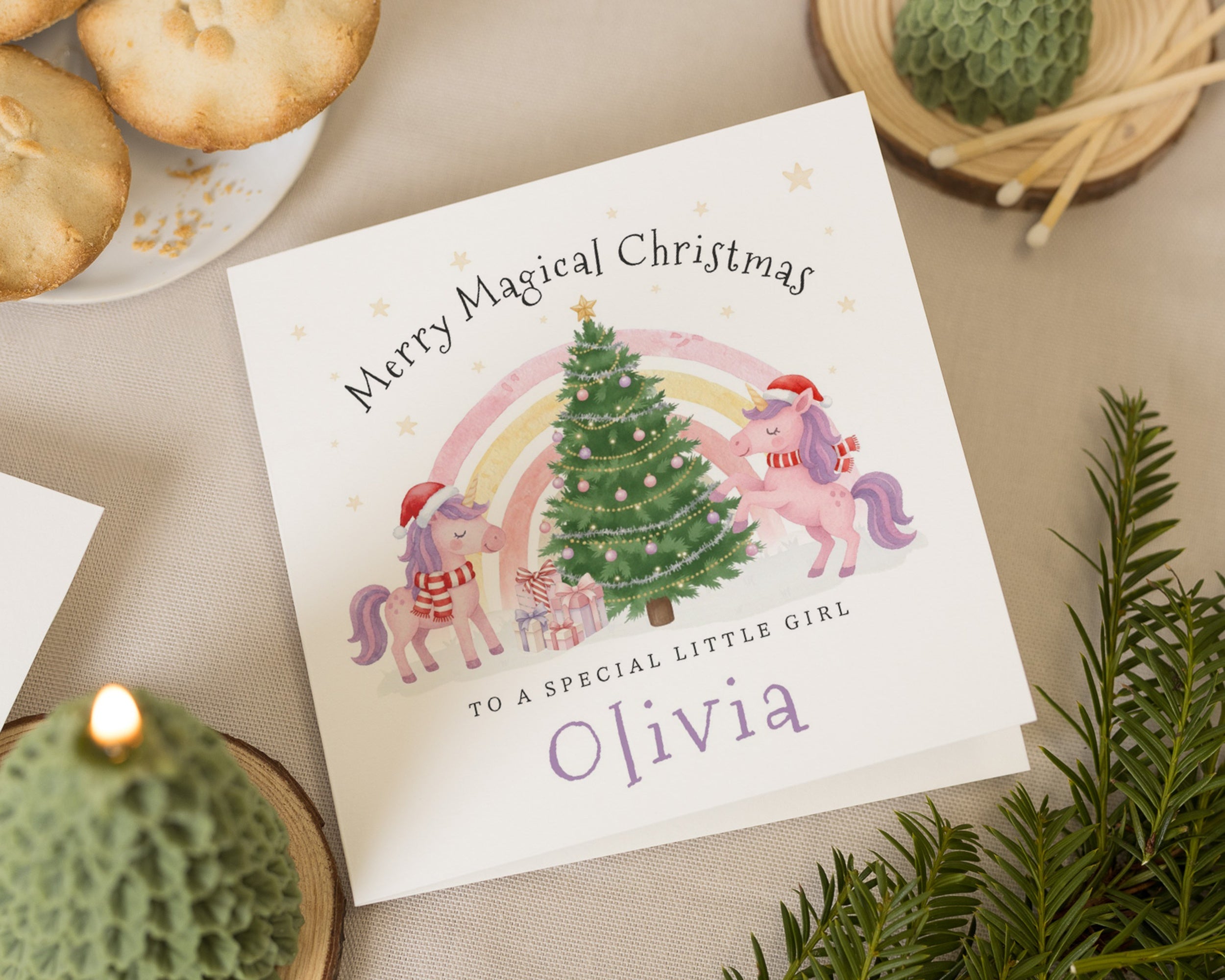 Magical Christmas Card for Girl