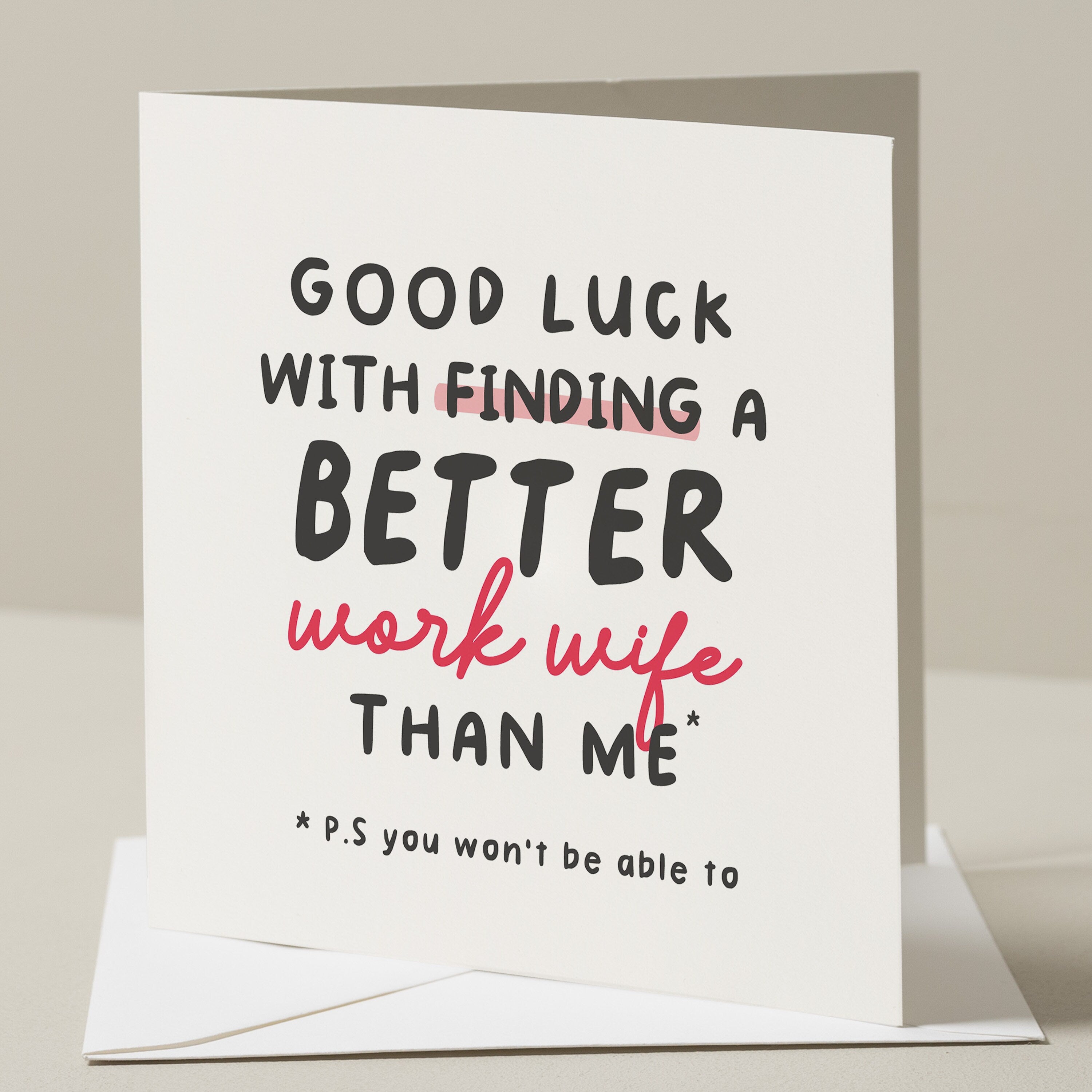 Funny Leaving Card For Colleague