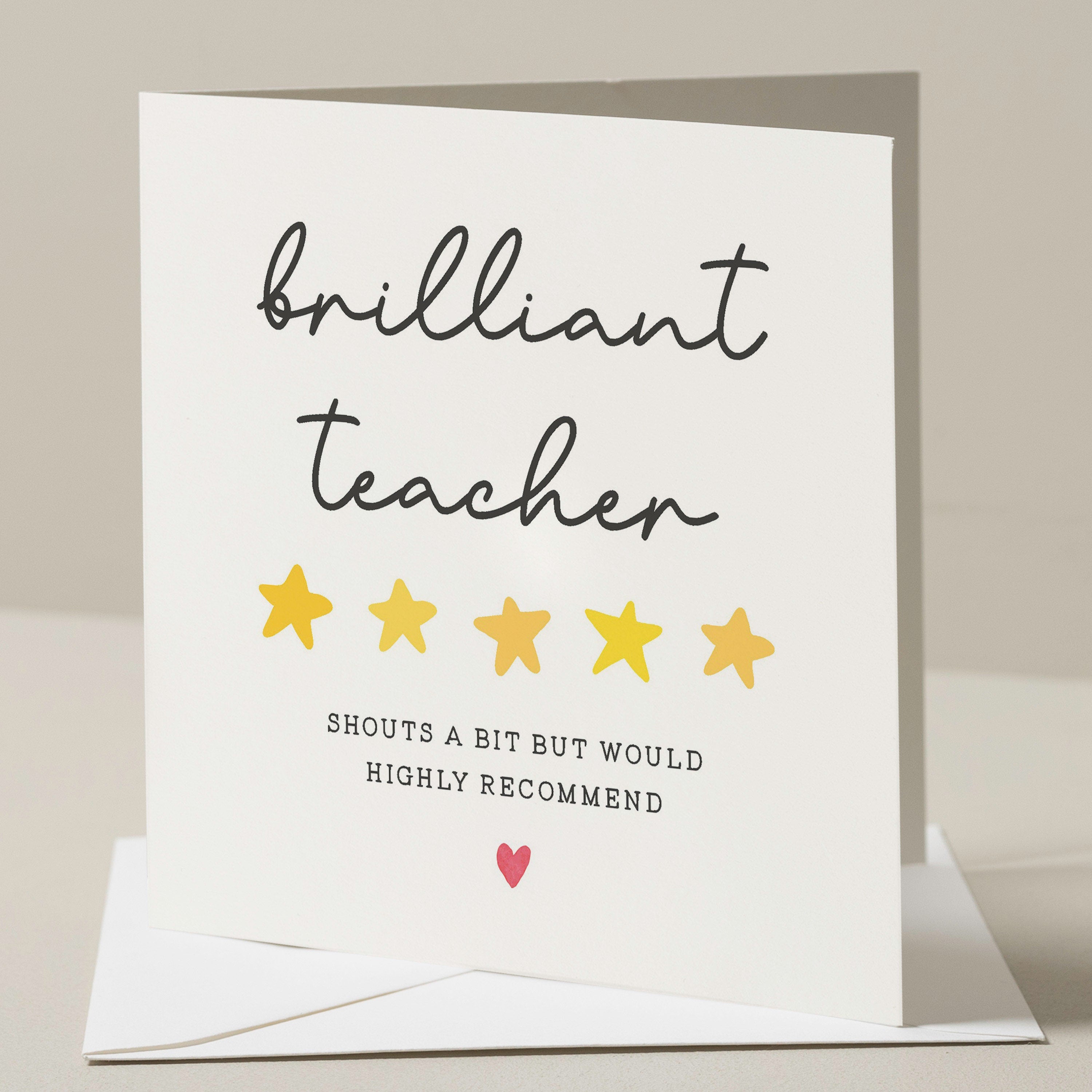 Funny Teacher Thank You Card