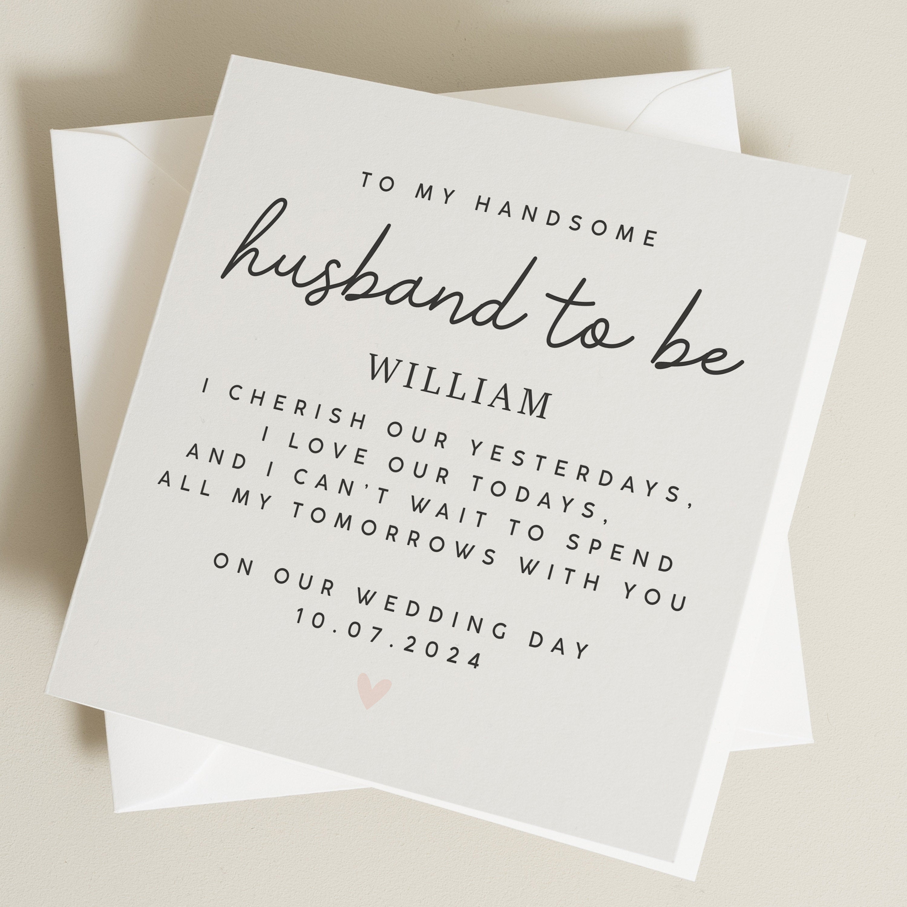 Husband To Be Wedding Card