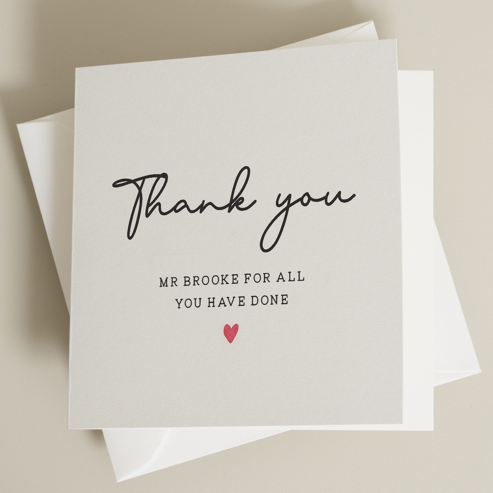 Thank You For All You Have Done Card