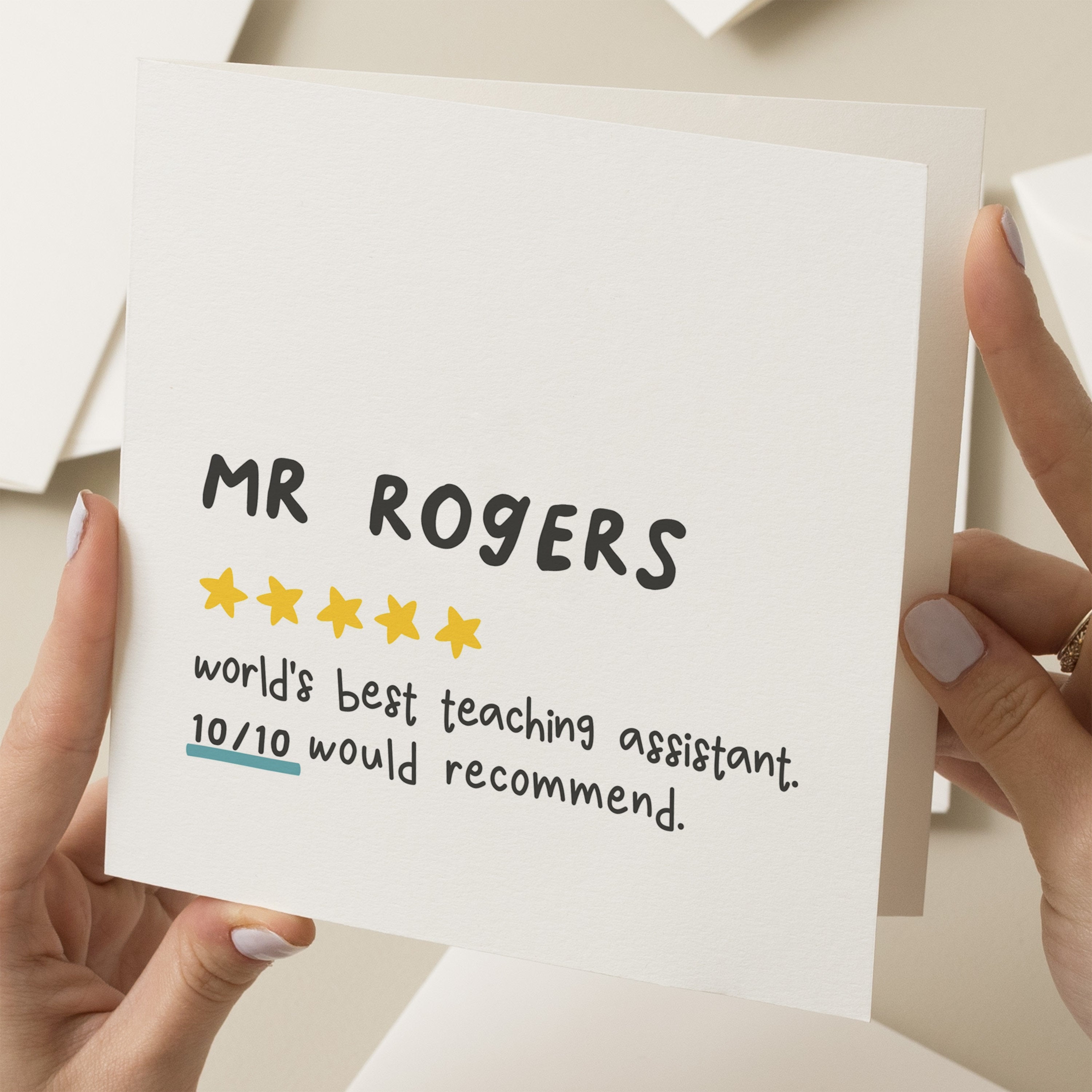 Personalised Teaching Assistant Thank You Card