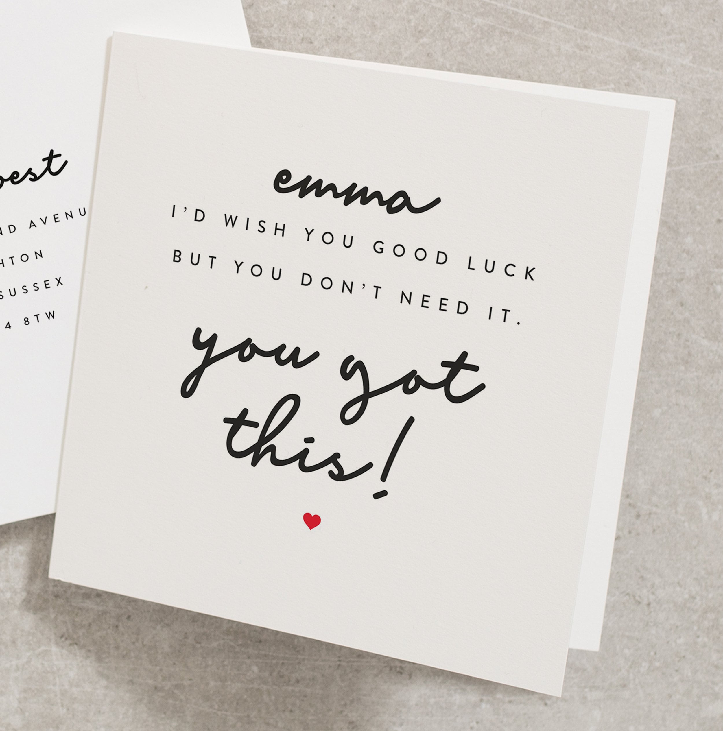 Personalised Good Luck On Your New Interview Card