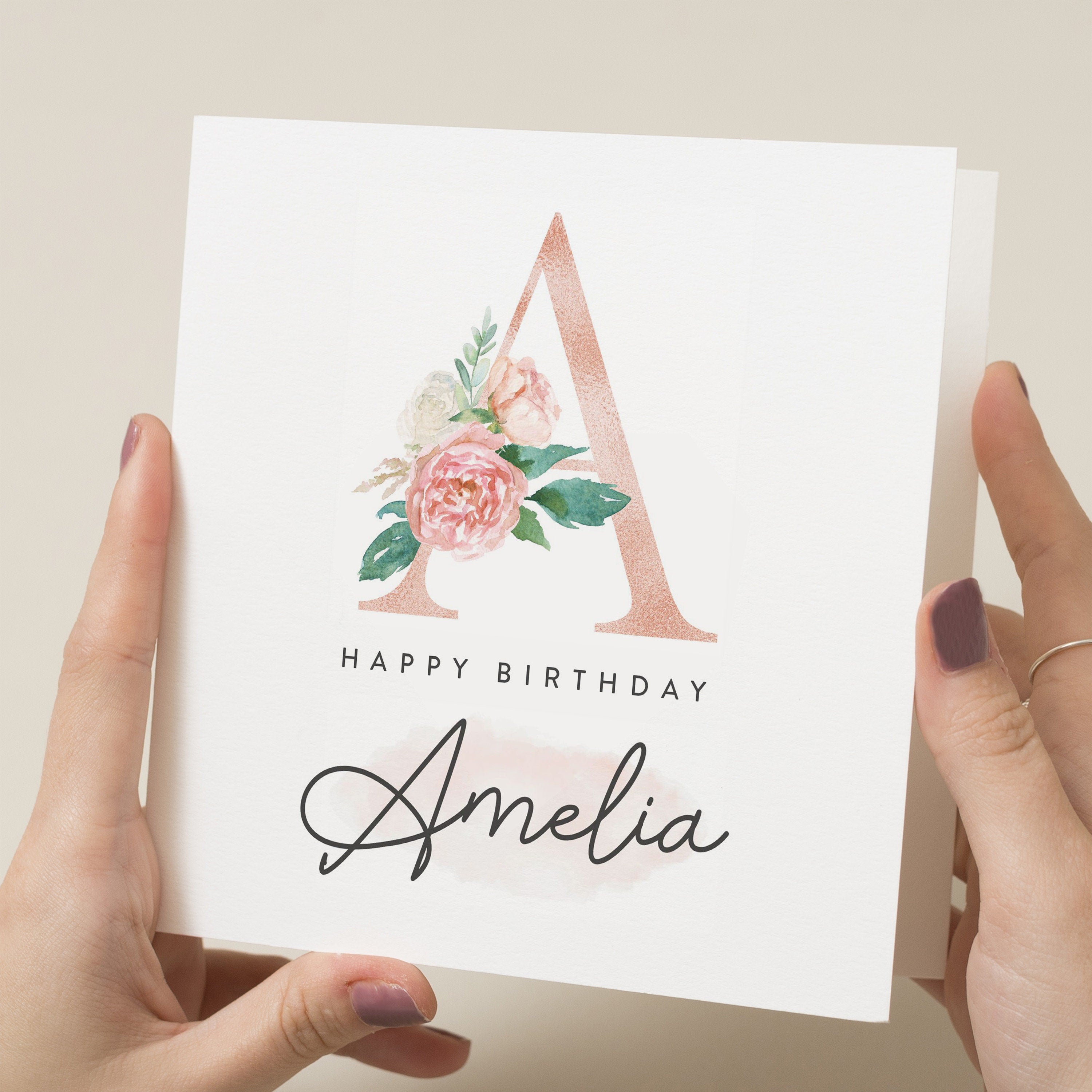 Personalised Initial Birthday Card